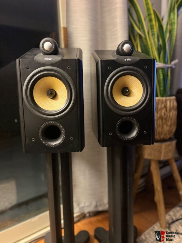 B&W Bowers and Wilkins CDM 1NT Bookshelf Speakers - Black (No Grilles ...