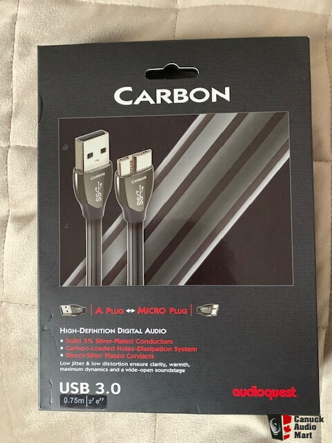 Audioquest Carbon USB A -> Micro cable 0.75m For Trade - Canuck Audio Mart