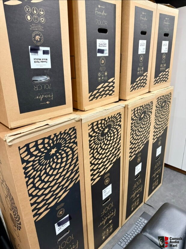 Paradigm Founder 100F speakers - TWO pairs available - BLACK Walnut ...