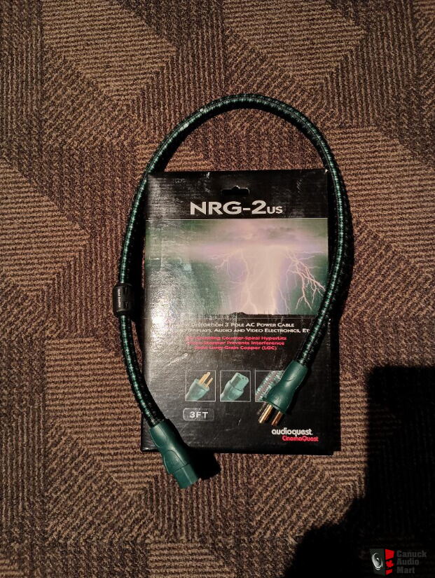 AudioQuest NRG-2 Power Cables. 2 Available 3FT & 6FT - In Box Photo ...