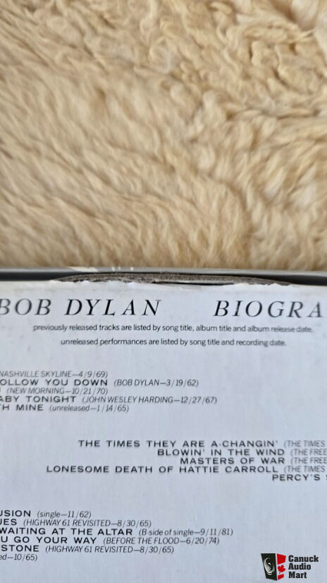 Biograph - Bob Dylan 5 Album box set 1985 Photo #6038780 - Canuck Audio ...