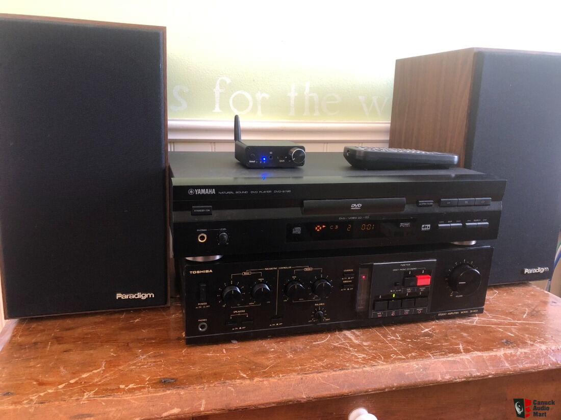 Complete stereo system for small rooms with integrated amp, Paradigm ...