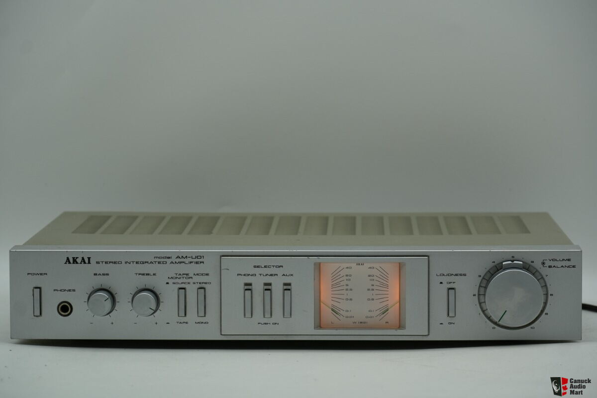 Akai Stereo Integrated Amplifier (AM-U01) For Sale - Canuck Audio Mart