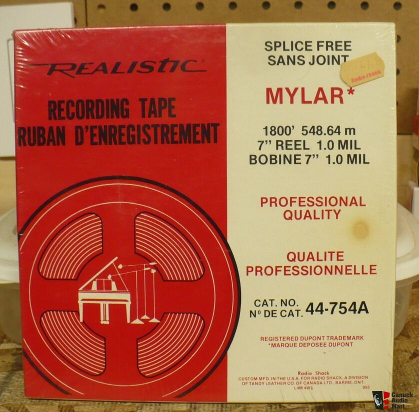 1 Vintage Realistic 7 Inch Reel With Tape Factory Sealed Never Opened ...