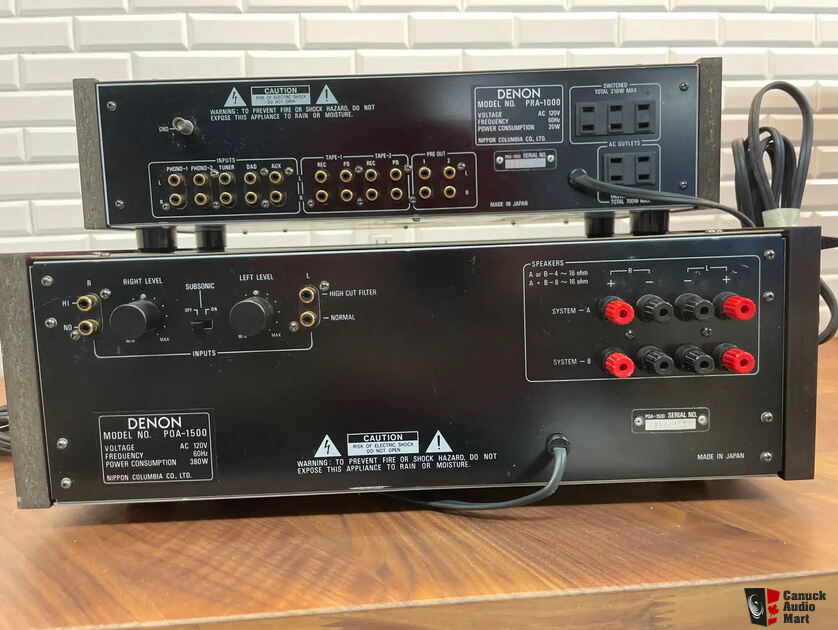 Denon POA-1500 Poweramp & PRA-1000 Preamp Photo #6054921 - Canuck Audio ...