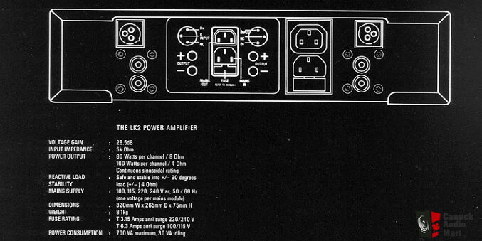 Linn LK2 [LK80 Photo #6088924 - Canuck Audio Mart