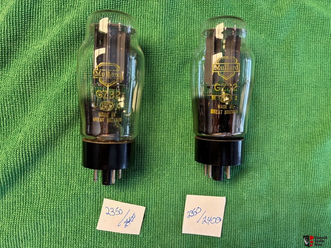 Mullard GZ32 5V4G CV593 Rectifier Tubes 4 Pairs For Sale - Canuck Audio ...