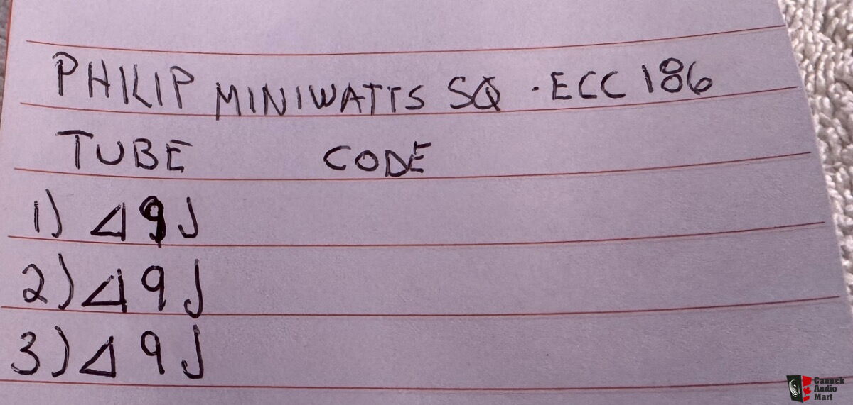 Philips Miniwatt SQ ECC186 Photo #6096363 - Canuck Audio Mart