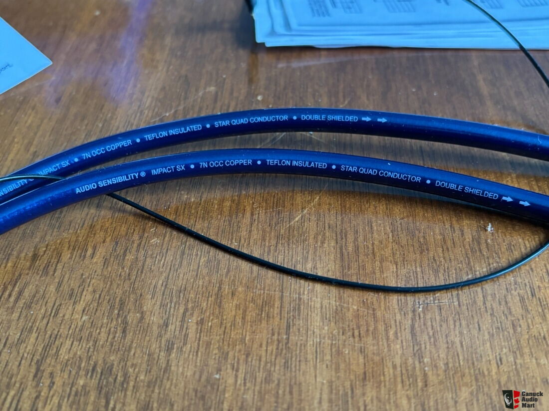 Audio Sensibility Impact SX phono cable .75 m For Sale - US Audio Mart