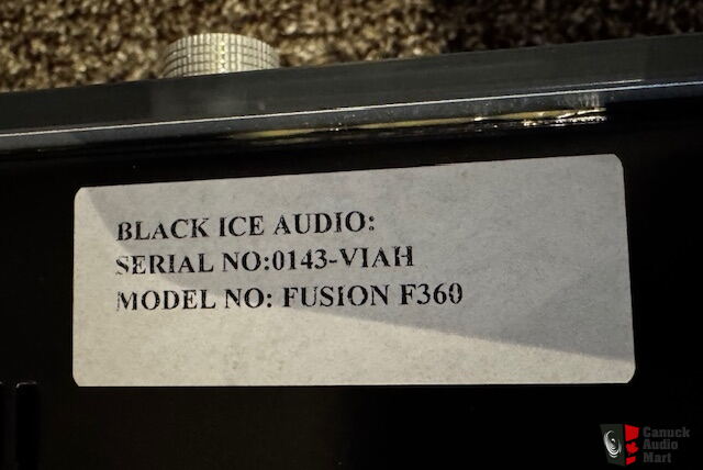 Black Ice Audio Fusion F360 Photo #6121036 - Canuck Audio Mart