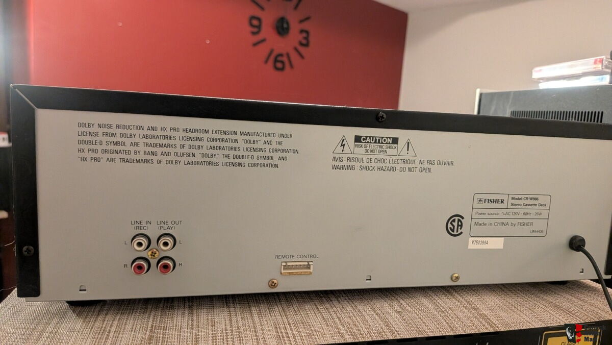 Fisher Stereo Double Cassette Deck CR-W986 Photo #6182960 - Canuck ...