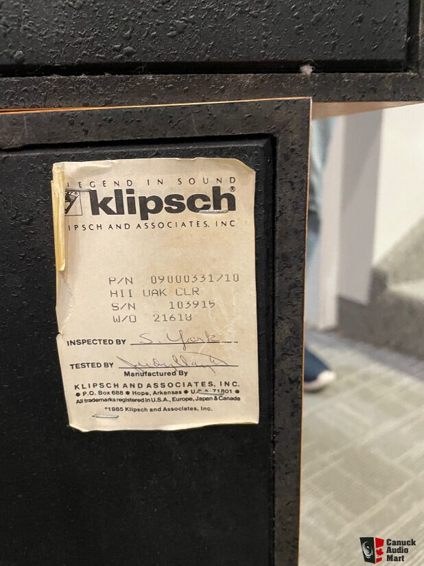 Klipsch Heresy II (Oak Finish): Very Good Condition; Trade-In Photo ...