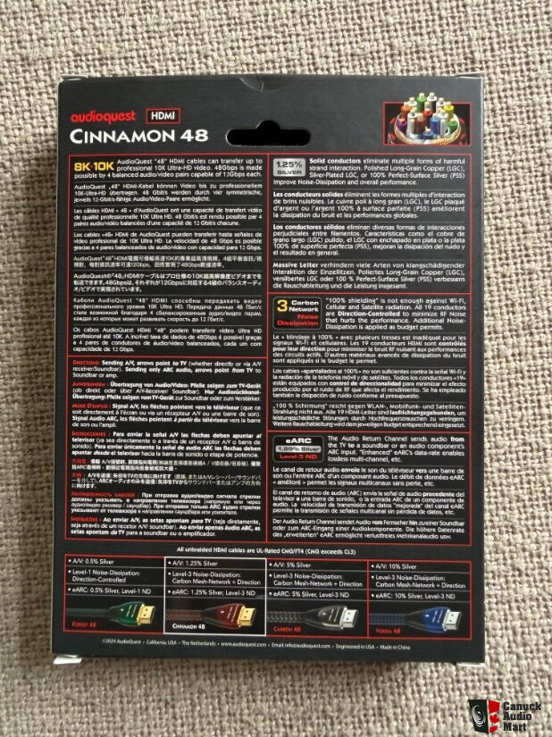 Audioquest Cinnamon 48 HDMI 0.75m Cable Photo #6246572 - Canuck Audio Mart