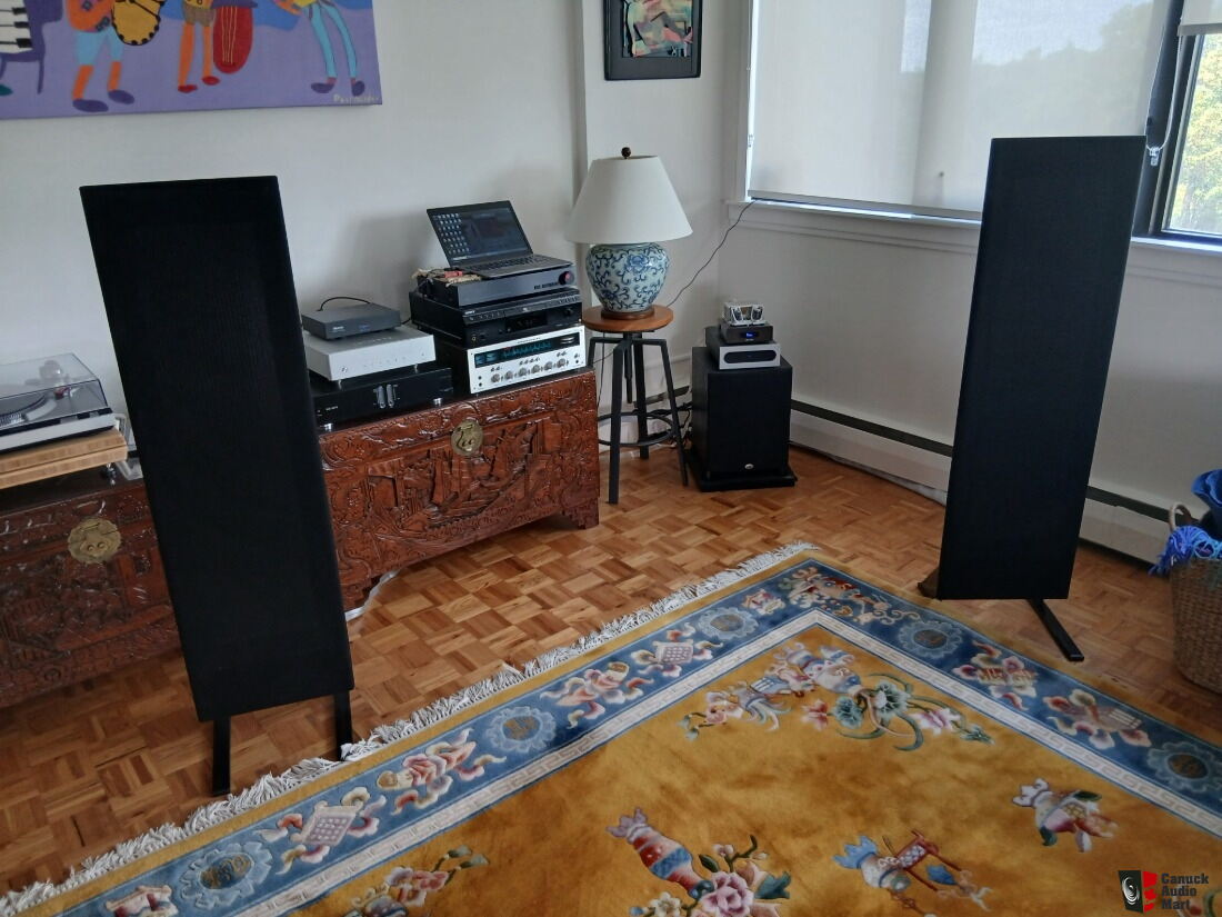 Original Magnepan LRSs on Magna Risers Photo #6270892 - Canuck Audio Mart