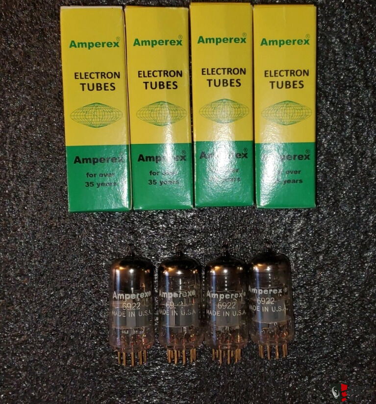 2 Matched Pairs of Very Rare Vintage NOS Amperex 6922 with triple mica ...