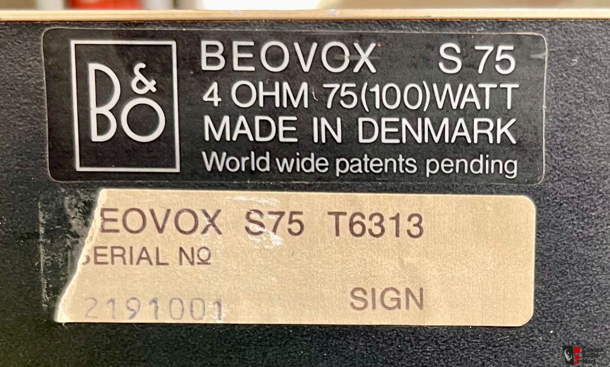 B&O Beovox S75 (rosewood) speakers Photo #6284724 - Canuck Audio Mart