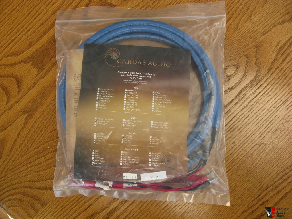 Cardas Audio Quadlink 5-C Biwired Speaker Cables - 2m - Absolutely Mint ...