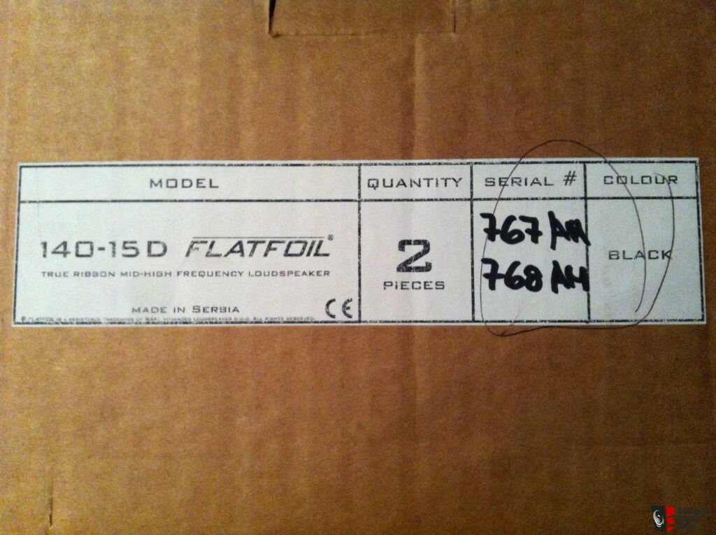 RAAL 140-15D Flat foil Ribbon tweeter High End ***SPECIAL Photo #642264 ...
