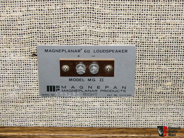 Magneplanar MG II Magnepan Speakers Photo #64723 - Canuck Audio Mart