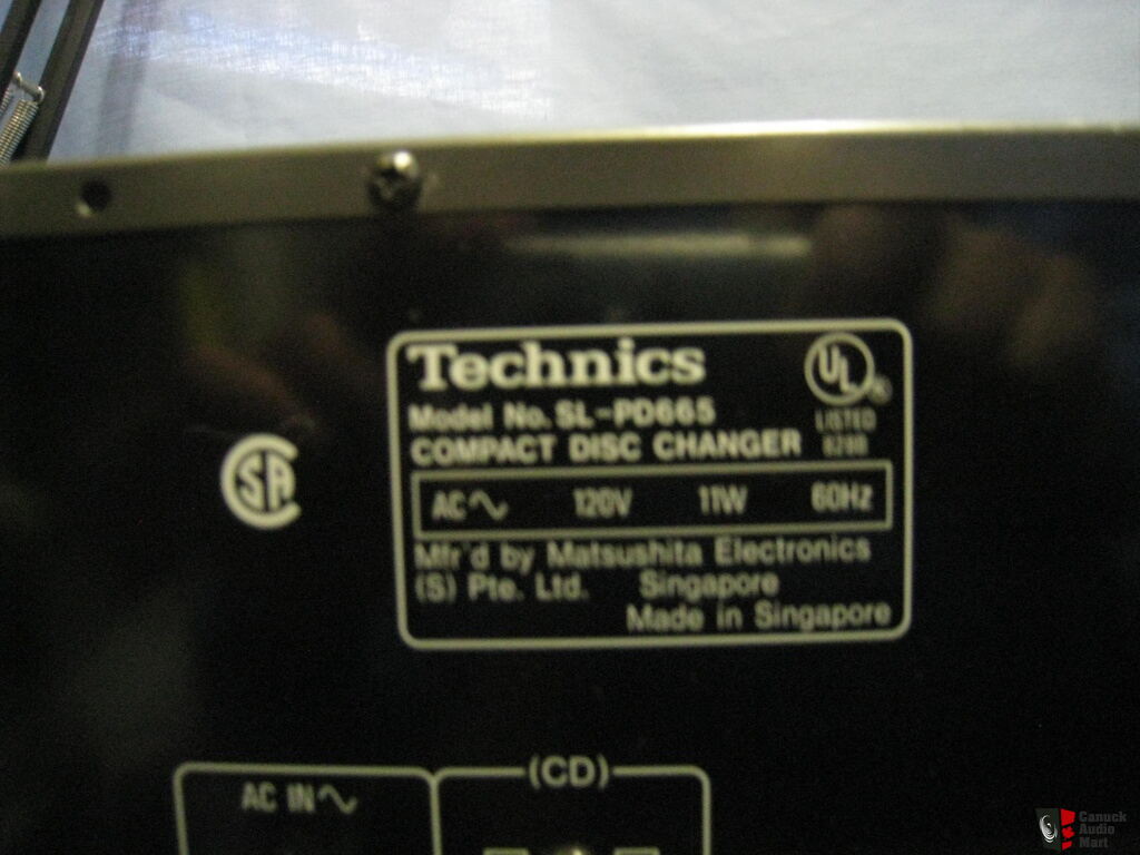 Technics Compact Disc CD Player 5 Disc Carousel SL PD665 Photo #671311 ...