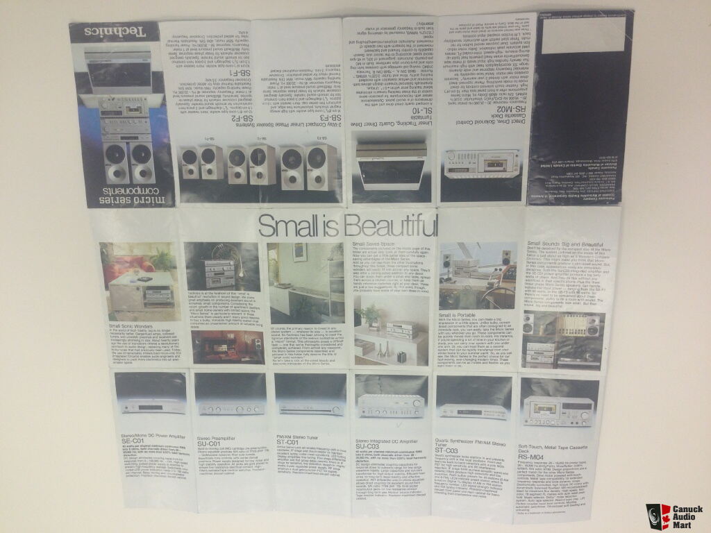Technics MICRO series components RARE original poster brochure ORIGINAL ...