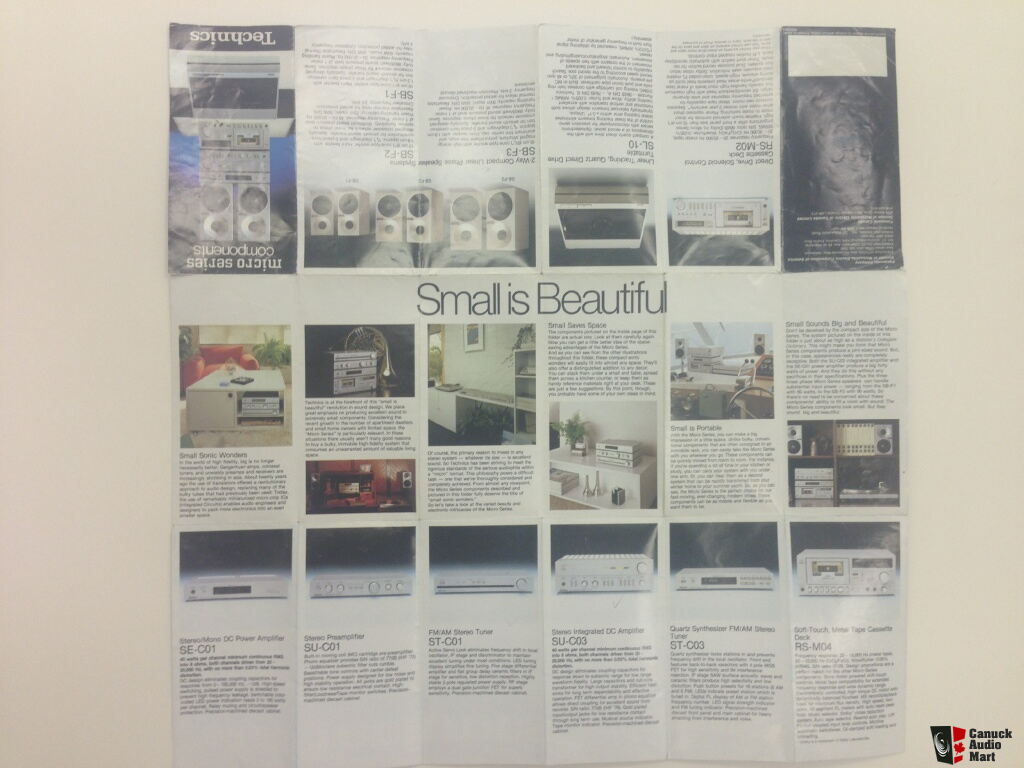 Technics MICRO series components RARE original poster brochure ORIGINAL ...