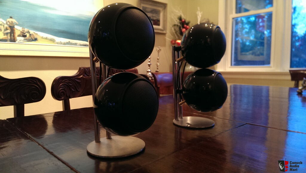 Pair of Mod 2 Orb Audio Speakers on SS Boss Stands For Sale - Canuck ...