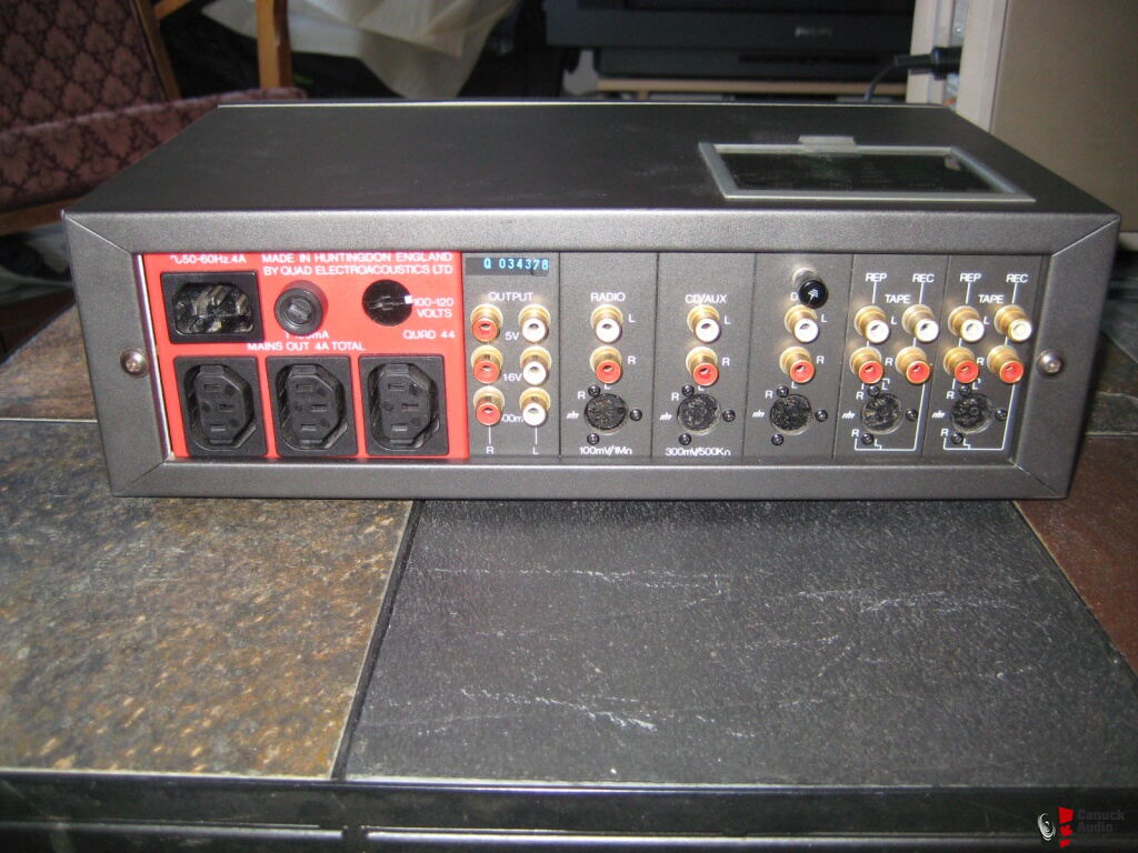 Quad 44 pre & 405 amp,just recapped,manuals,schematics,interconnect ...