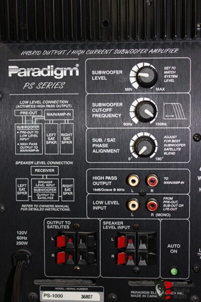 Paradigm PS-1000 Powered Subwoofer Photo #755948 - US Audio Mart