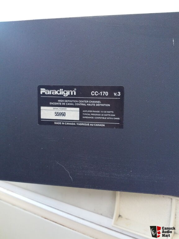 Paradigm CC 170 V3 center Photo #794292 - US Audio Mart
