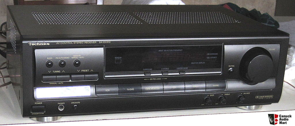 Technics SA-EX310 AV Control Stereo Surround 5.1 Receiver with Remote ...