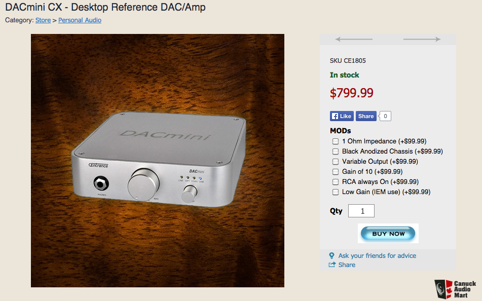 Centrance DacMini CX Headamp/ DAC/ Preamp Photo #805726 - UK Audio Mart