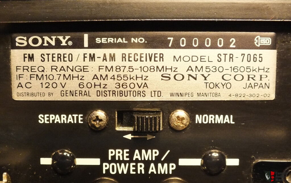 Sony STR 7065 receiver Photo #829561 - Canuck Audio Mart