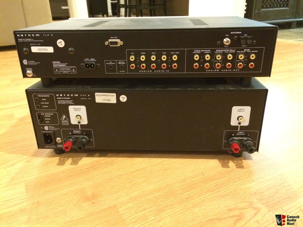 Anthem TLP-1 Two-Channel Preamplifier and PVA-2 Two-Channel Power ...
