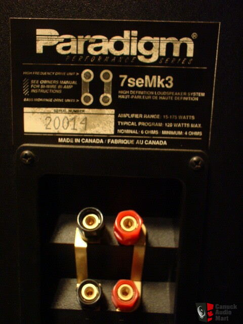 PARADIGM 7se Mk3 FLOORSTANDING SPEAKERS Photo #85117 - Canuck Audio Mart
