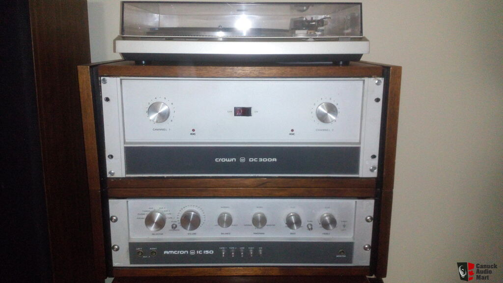 Amp Crown DC300A & pre-amp Amcron ic150 and turntable Technics SL-Q202 ...