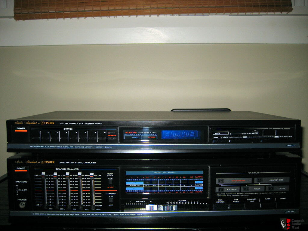 Fisher Integrated Amplifier CA-271 & Stereo Synthesizer AM/FM Tuner ...