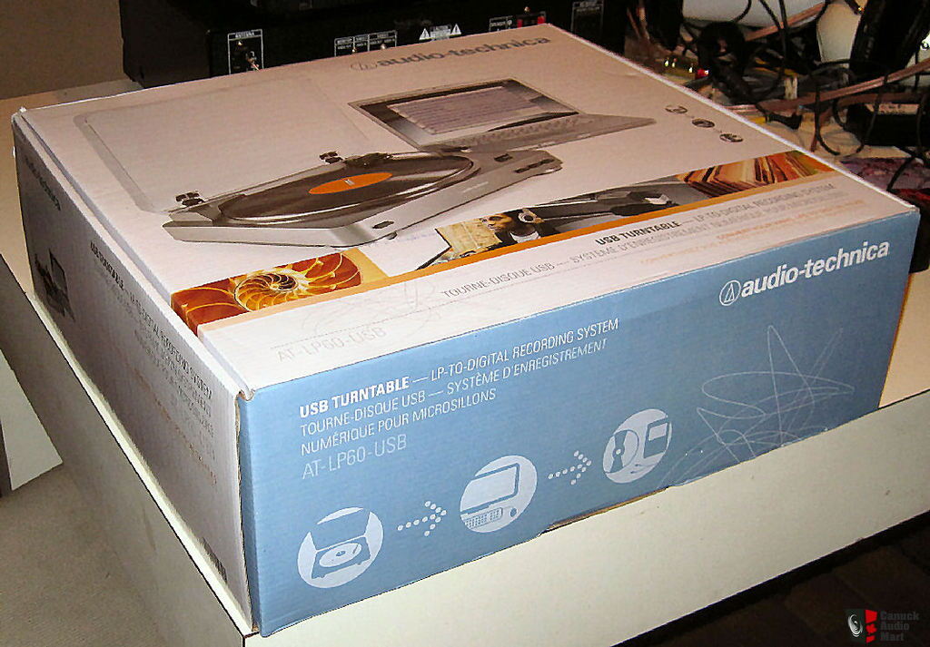 New AUDIO-TECHNICA AT-PL60-USB Stereo Turntable Convert Vinyl To ...