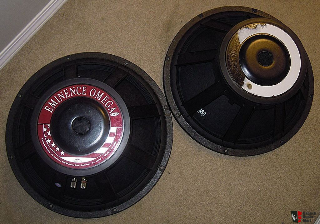 1 Pair - Eminence Omega Pro 18" Mid-Bass Woofers Only Photo #882117 ...