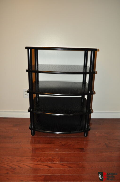 black 5 shelf audio rack For Sale - Canuck Audio Mart