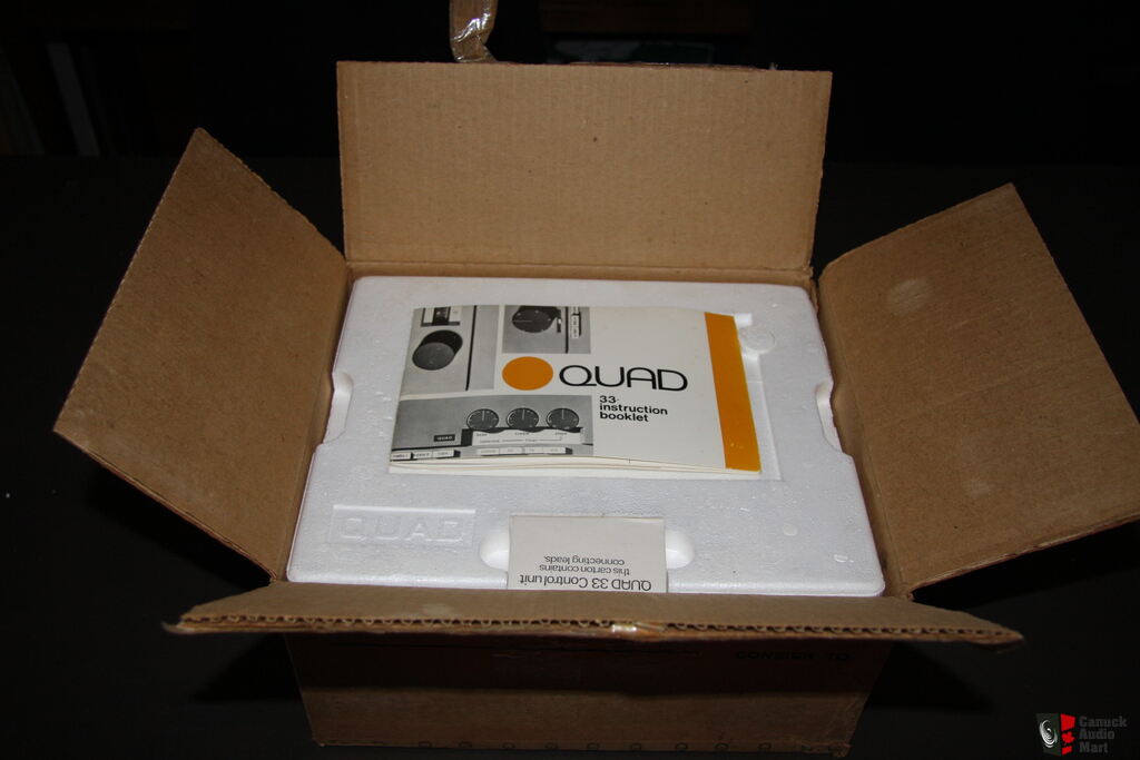 Sale Pending - Quad 33 Control Unit Instruction Booklet, Misc. Cables ...