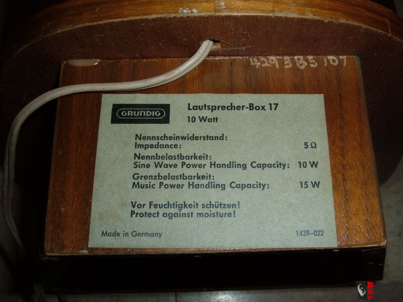 Vintage Grundig Stereo Speakers Very Rare Lautsprecher Precher-BOX 17 ...