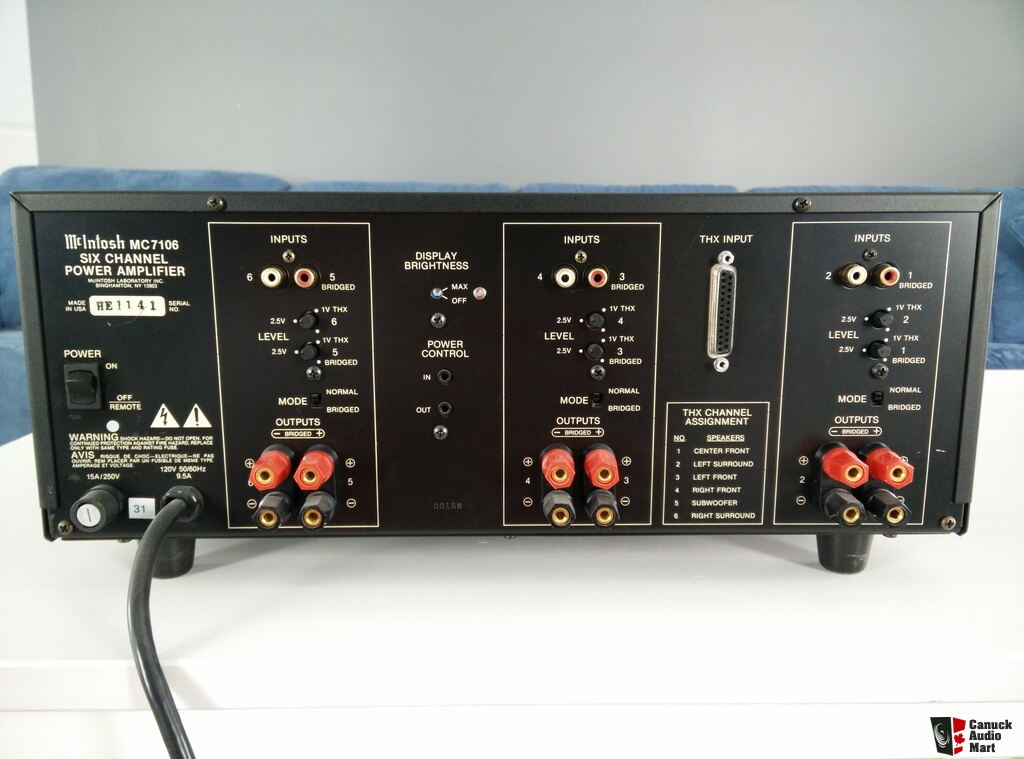 McIntosh MC7106 THX 6-Channel Amp + C39 THX PreAmp Photo #915784 ...