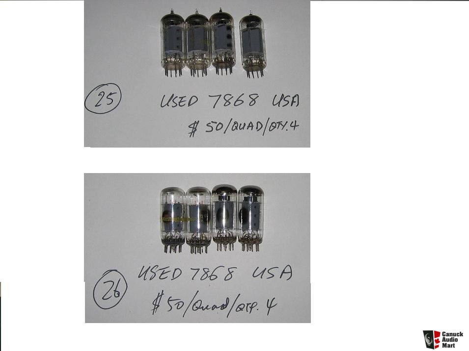 NEW: 6BQ5 6V6Gt USED:7868 5U4G 6DJ8 & 6211 Photo #95297 - Canuck Audio Mart