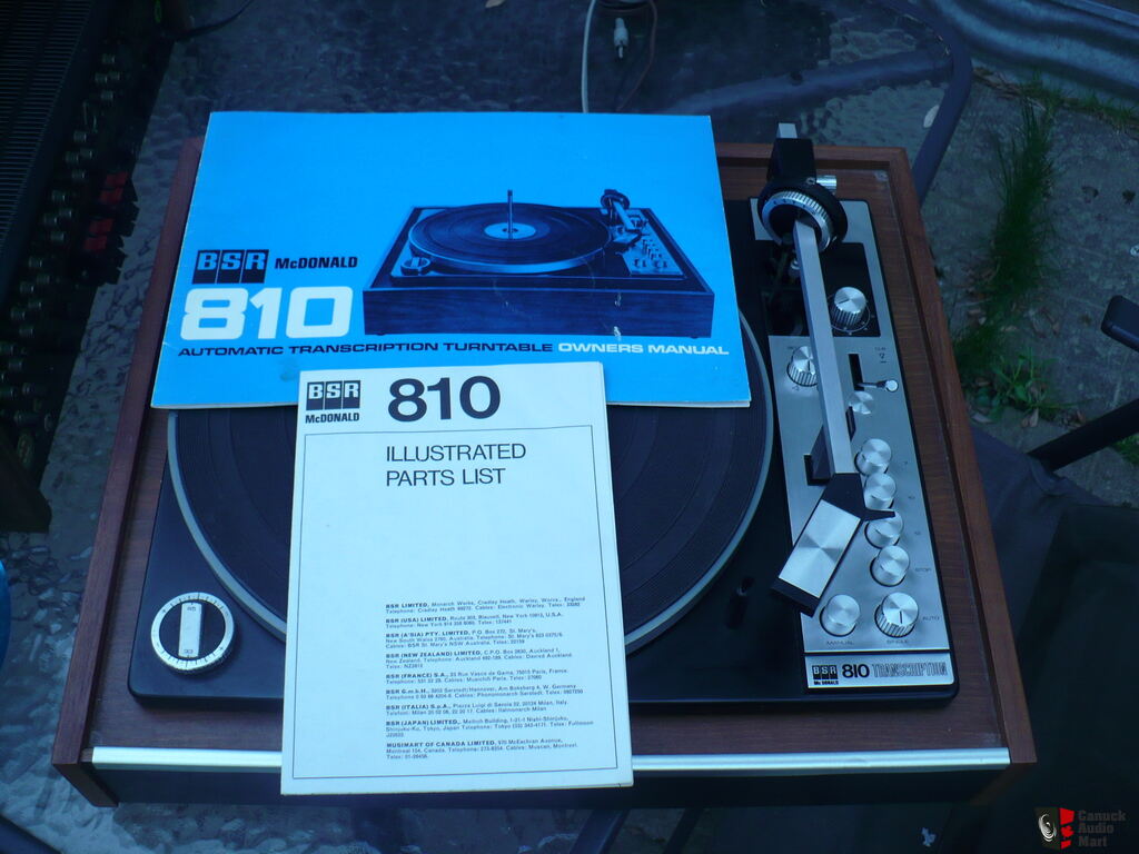 VINTAGE BSR 810 TRANSCRIPTION TURNTABLE WITH PAPERWORK NICE SHAPE ...
