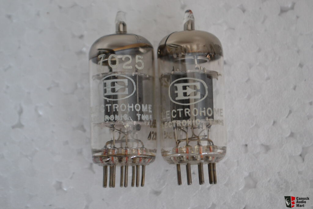 2 MATCHING AMPEREX 7025 (12AX7) TUBES, MADE IN HOLLAND,TESTED STRONG ...