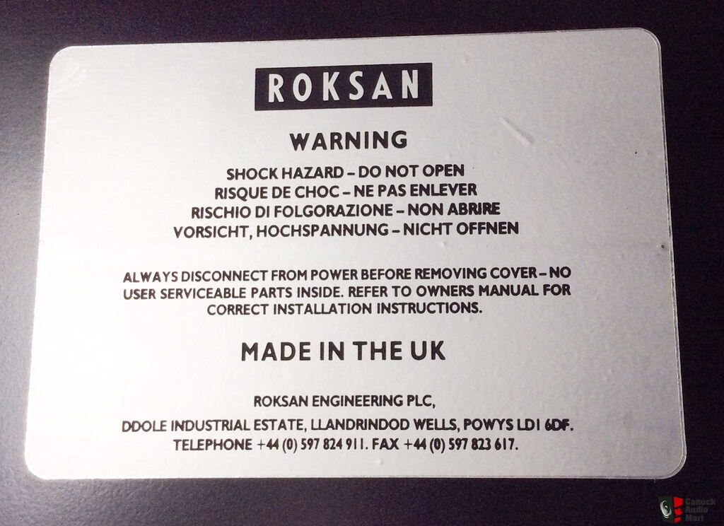 Roksan ROK-DA1 and DS1 Power Supply Photo #972242 - Canuck Audio Mart