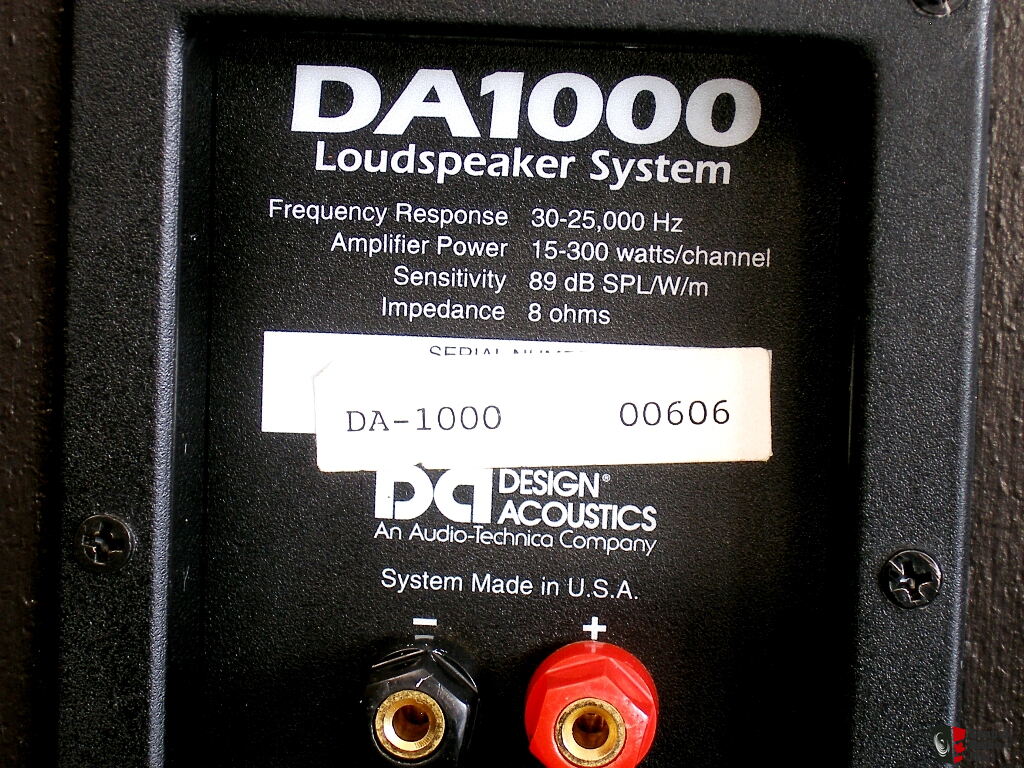 REDUCED PRICE. Design Acoustics DA-1000 floor standing loudspeakers ...