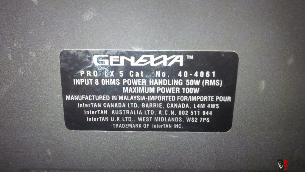 Genexxa Pro LX5 Speakers with Linaeum Tweeters Photo #983014 - UK Audio ...